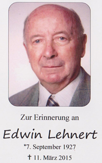 Ehrenschiedsrichter Edwin Lehnert verstorben